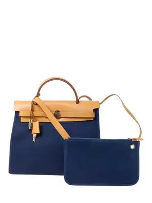 Hermès 2013 Pm Herbag Two-way Handbag Blue