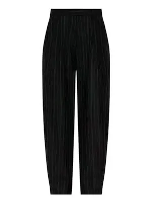 Off-White Pinstriped Trousers - Black