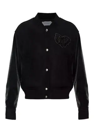 Off-White Logo-patch Bomber Jacket - Black