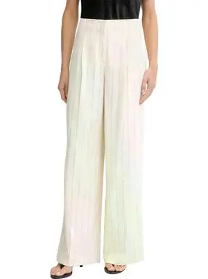 MARC AUREL Pinstripe-print Tailored Trousers - Neutrals