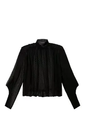 Isabel Marant Étoile Oeste Embroidered Plumetis Lace Blouse - Black