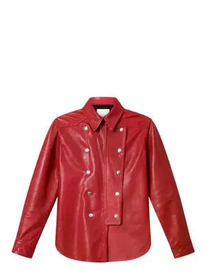 Isabel Marant Étoile Valdy Snap-button Leather Shirt - Red