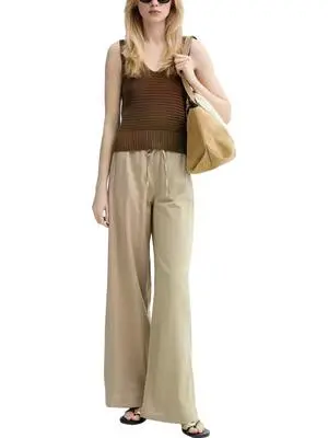 Marc O'polo Drawstring Wide-leg Trousers - Neutrals