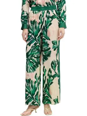 MARC AUREL Floral-print Trousers - Neutrals