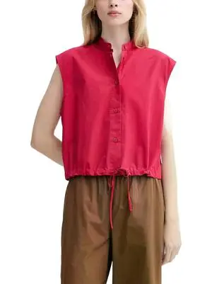 Marc O'polo Drawstring-hem Sleeveless Shirt - Red
