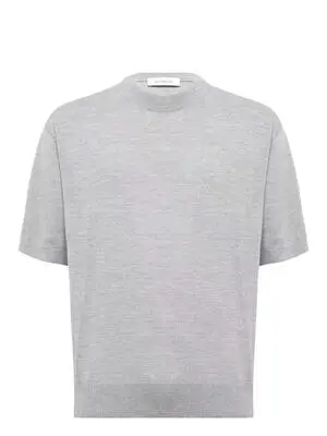LANEUS Fine-knit T-shirt - Grey