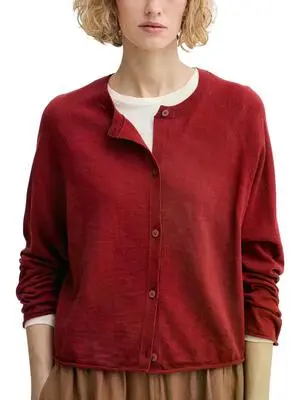 Marc O'polo Raglan-sleeve Button-up Cardigan - Red