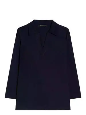 PENNYBLACK Spread-collar V-neck Blouse - Blue