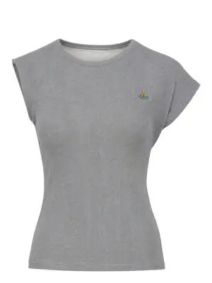 VIVIENNE WESTWOOD Hebo Orb-embroidered T-shirt Grey