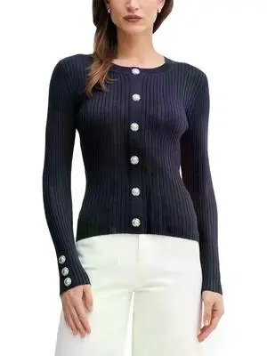 MARC AUREL Ribbed-knit Cardigan - Blue