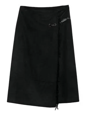 PACO RABANNE 2000s Fringe-trim Wrap Skirt