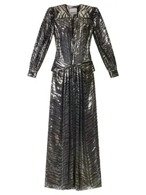 Isabel Marant Étoile Felby Silk Dress Silver