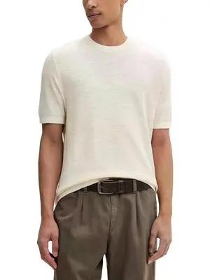 Marc O'polo Fine-knit Short-sleeve T-shirt - Neutrals