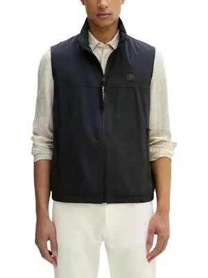 Marc O'polo Logo-patch Zip-up Gilet - Blue