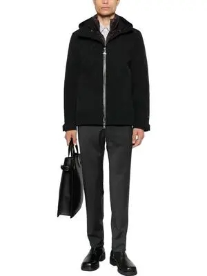 ON THE BUND Hooded Shortech Jacket - Black