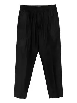 LOW BRAND Tokio Pleated Elasticated-waist Trousers - Black