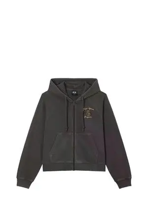 FINGERCROXX Logo-embroidered Zip-up Hoodie