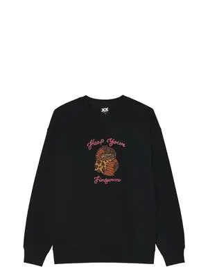 FINGERCROXX Graphic-print Sweatshirt - Black