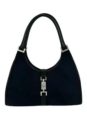Gucci 20th Century Canvas Jackie Bardot Shoulder Bag - Black