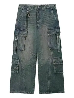 MUSIUM DIV. Faded Multi-pocket Cargo Pants