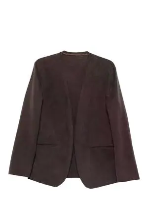 WOC Yulin V-neck Jet-pocket Jacket - Brown