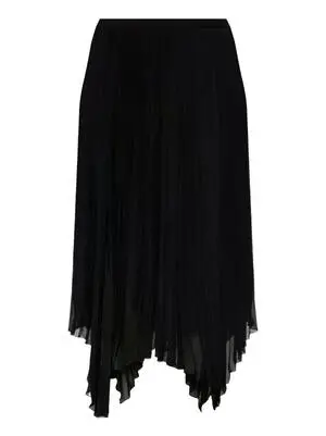 Valentino Garavani Pleated Asymmetric Skirt - Black