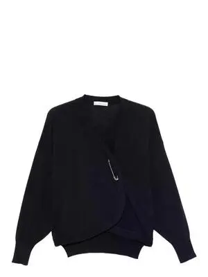 Liviana Conti Safety-pin-fastening Cardigan - Blue