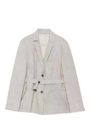 Liviana Conti Belted Single-breasted Jacket - Grey