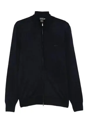 BOSS Balonso Zip-up Cardigan - Blue
