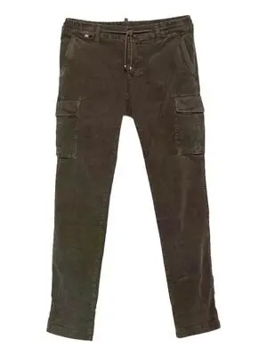 MASON'S Corduroy Drawstring Cargo Trousers - Grey