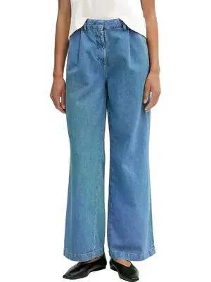 Marc O'polo Pleated Wide-leg Jeans - Blue