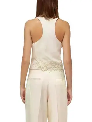 BLUGIRL Lace-trimmed Waistcoat - Neutrals