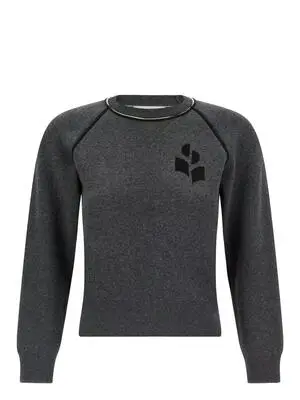 MARANT ETOILE Loriby Logo-flocked Sweater - Grey