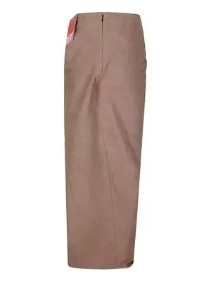 DIESEL® Draped-detail Wrap Maxi Skirt - Brown