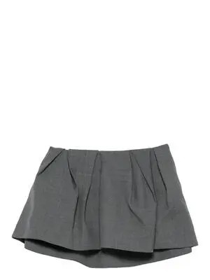 SHUSHU/TONG Pleated Mini Skirt - Grey