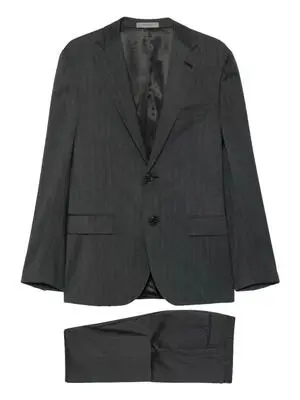 Corneliani Pinstripe-pattern Single-breasted Suit - Grey