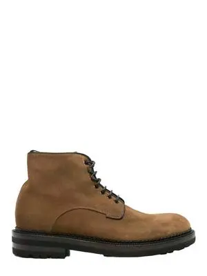 CENERE GB Lace-up Suede Ankle Boots - Brown
