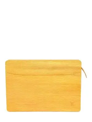 LOUIS VUITTON 2003 Epi Pochette Homme Clutch Bag - Yellow