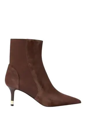 Furla Pointed-toe Suede Ankle Boots - Brown