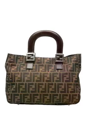 Fendi 2000-2010 Zucca Canvas Handbag - Brown