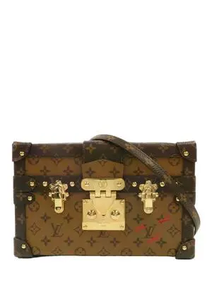 LOUIS VUITTON Petite Malle Monogram Reverse Shoulder Bag - Brown