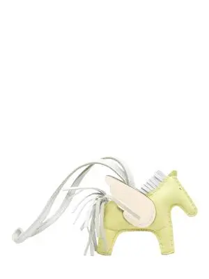 Hermès 2021 Milo Lambskin And Swift Grigri Rodeo Pegase Bag Charm Pm Key Chain - Yellow