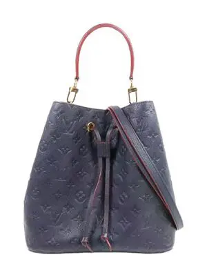 LOUIS VUITTON Mm Néonoé Monogram Empreinte Tote Bag - Blue