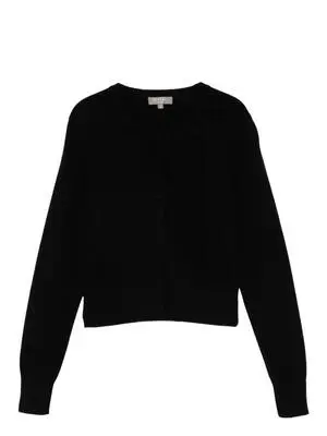 N.peal Covered Button Cashmere Cardigan - Black
