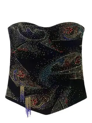 Isabel Marant Étoile Jiska Bead-embellished Corset Top - Black
