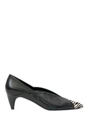Isabel Marant Étoile Ilou Python Leather Kitten Heel Pumps Black