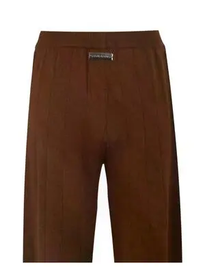 IZAAK AZANEI Straight-leg Trousers - Brown
