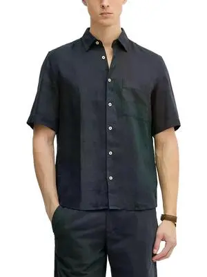 Marc O'polo Short-sleeve Chest-pocket Shirt - Blue