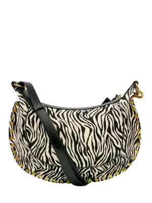 Isabel Marant Étoile Oskan Moon Zebra-pattern Shoulder Bag Neutrals