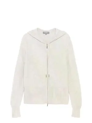 N.peal Honeycomb-knit Zip-up Hoodie Neutrals